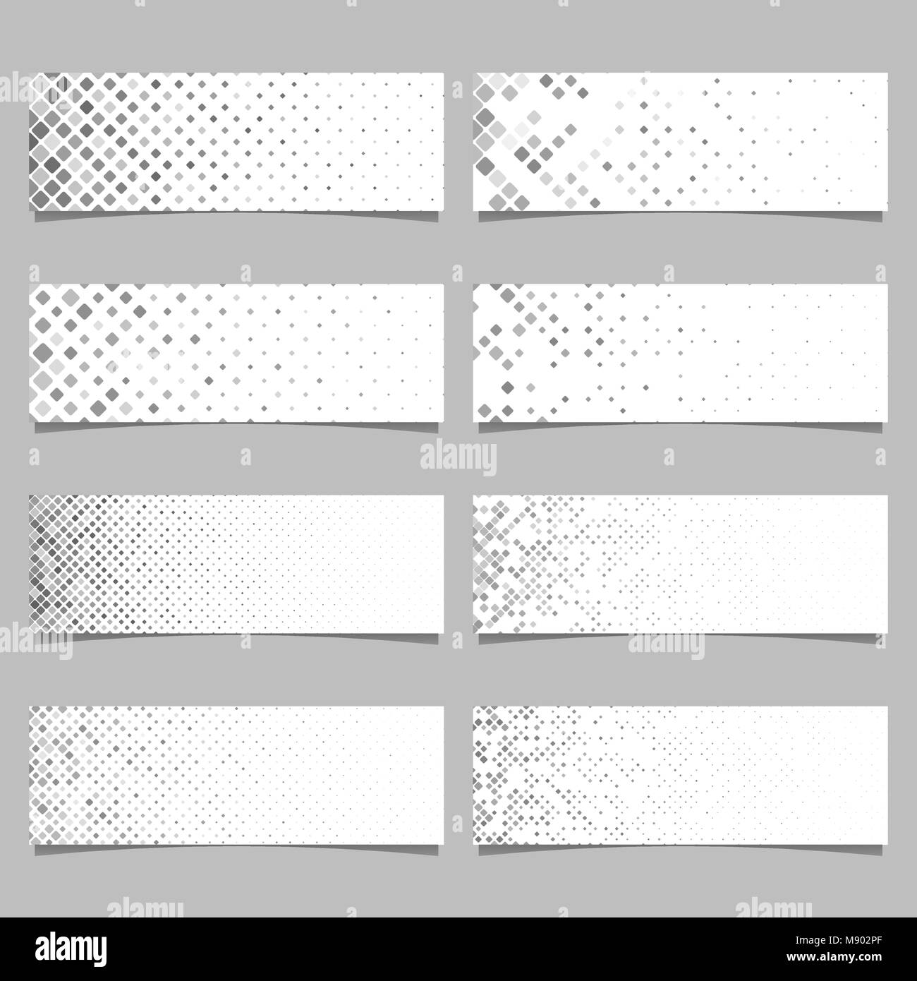 Rounded square mosaic pattern banner template background set Stock Vector Image & Art - Alamy