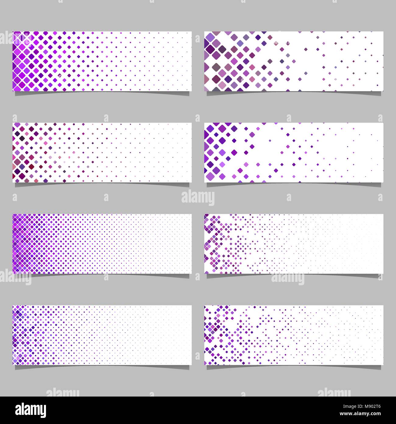 Abstract diagonal square pattern banner background set Stock Vector Image & Art - Alamy