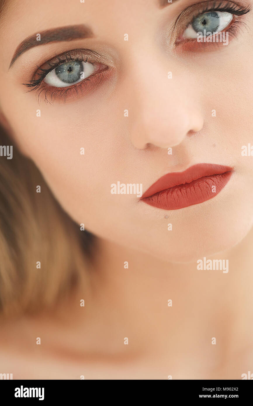 Lovely woman with soft skin Stock Photo - Alamy