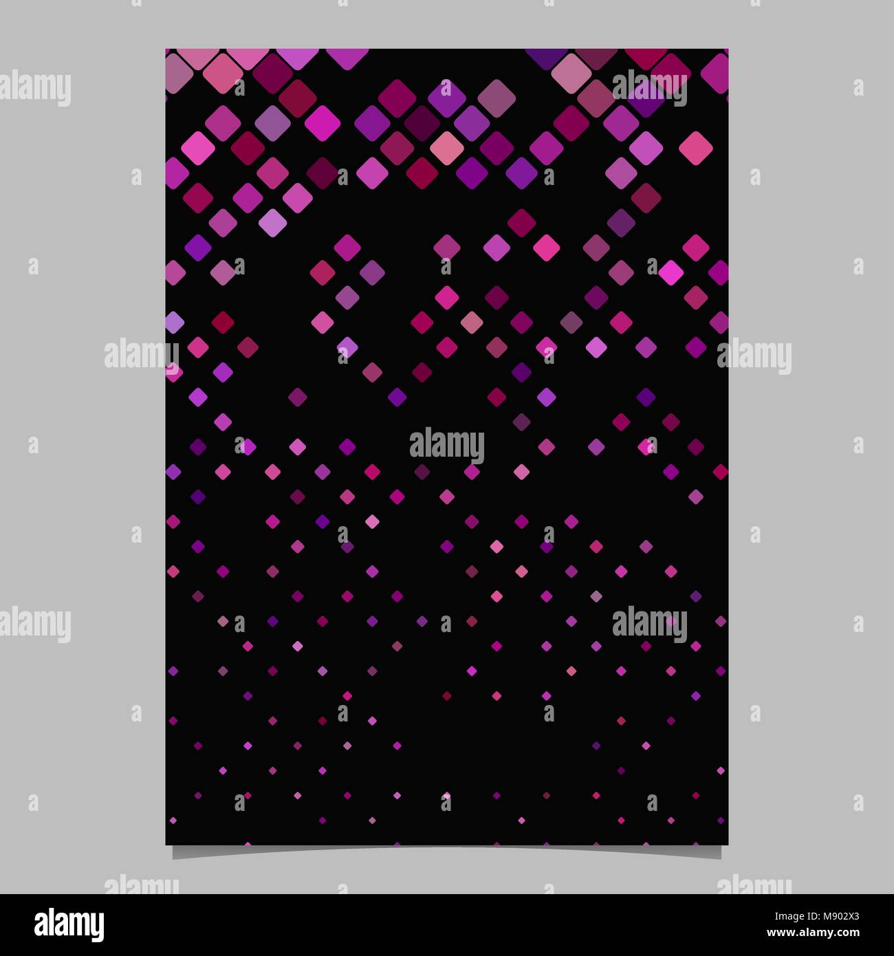 Diagonal square pattern brochure design - vector mosaic document background Stock Vector Image ...