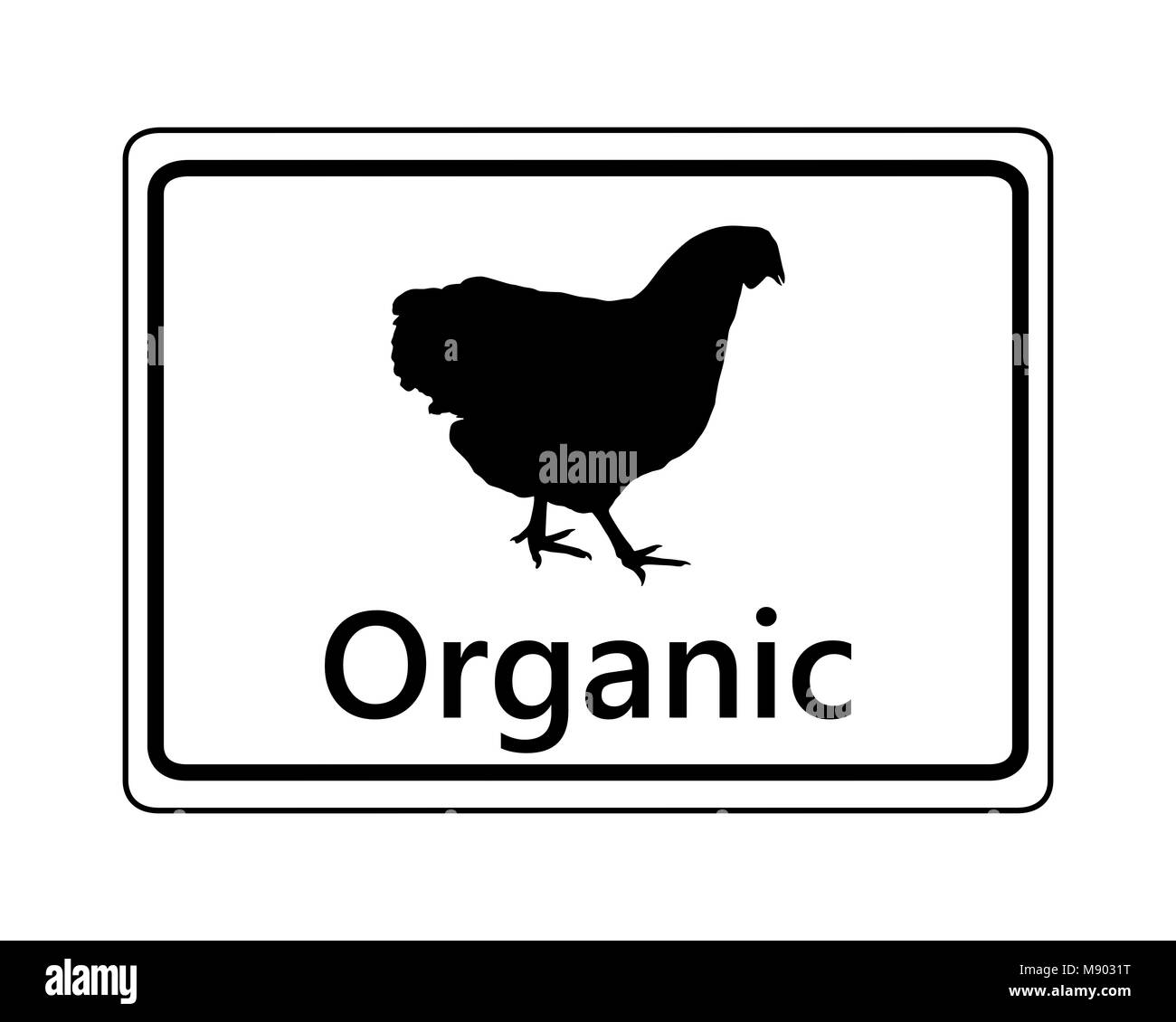 Sign for organic poultry keeping Stock Photo - Alamy