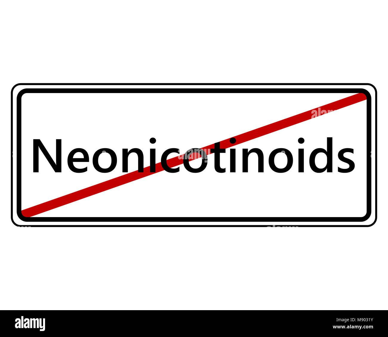 Sign for end of neonics Stock Photo - Alamy