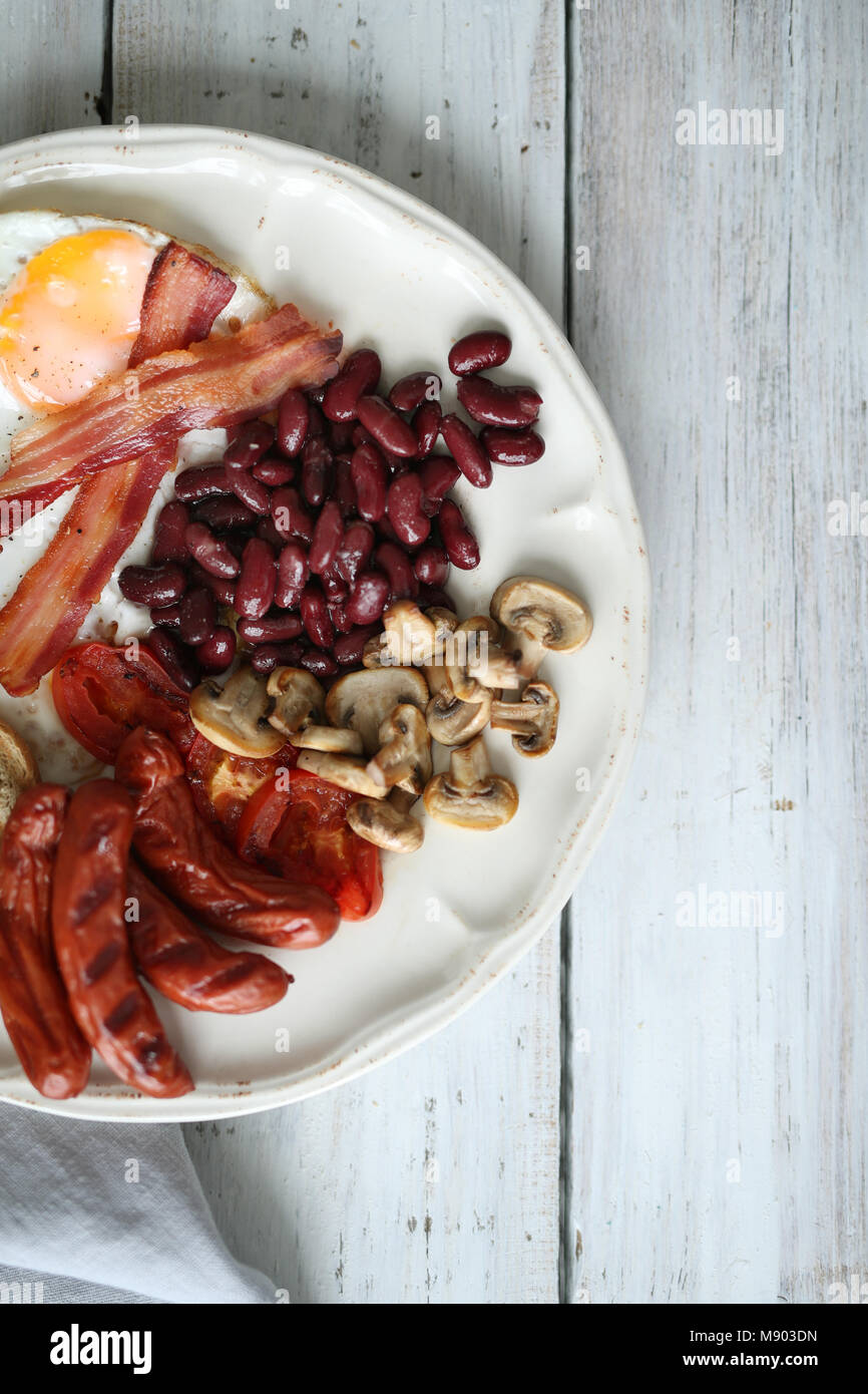 Food and cuisine. Engish breakfast on the table Stock Photo - Alamy