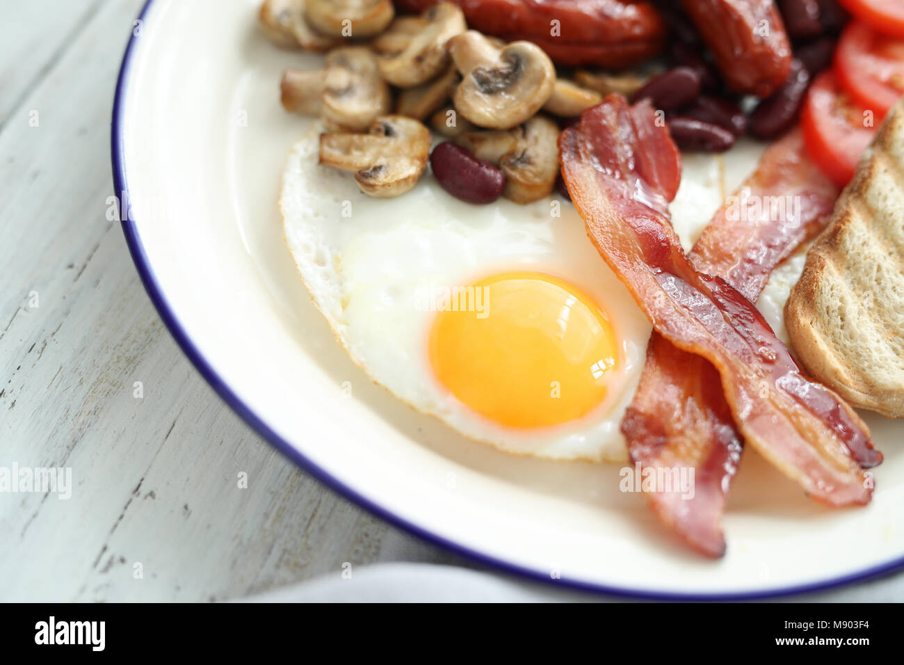 Food and cuisine. Engish breakfast on the table Stock Photo - Alamy
