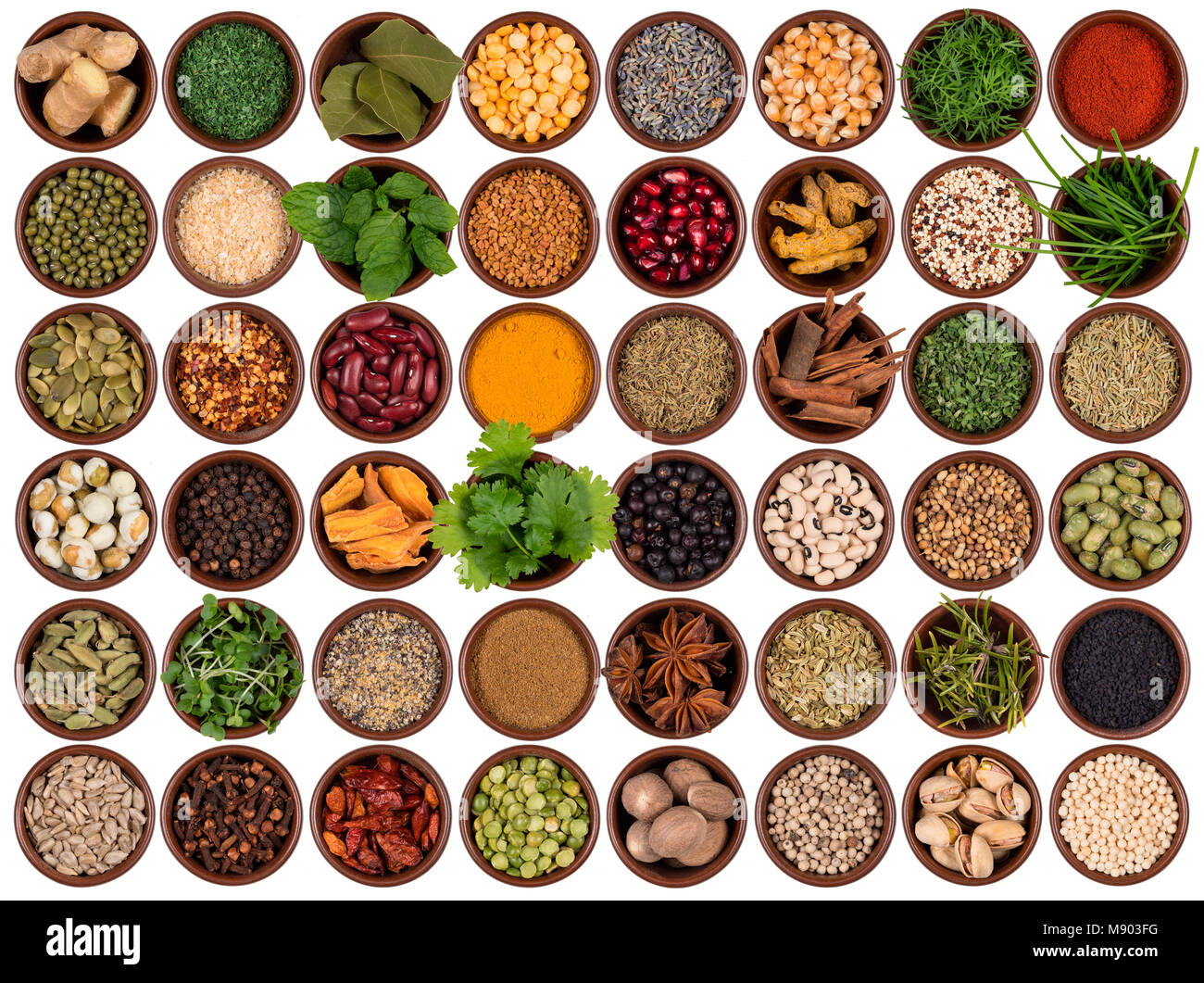 Selection of cooking ingredients to add flavor and seasoning Stock ...