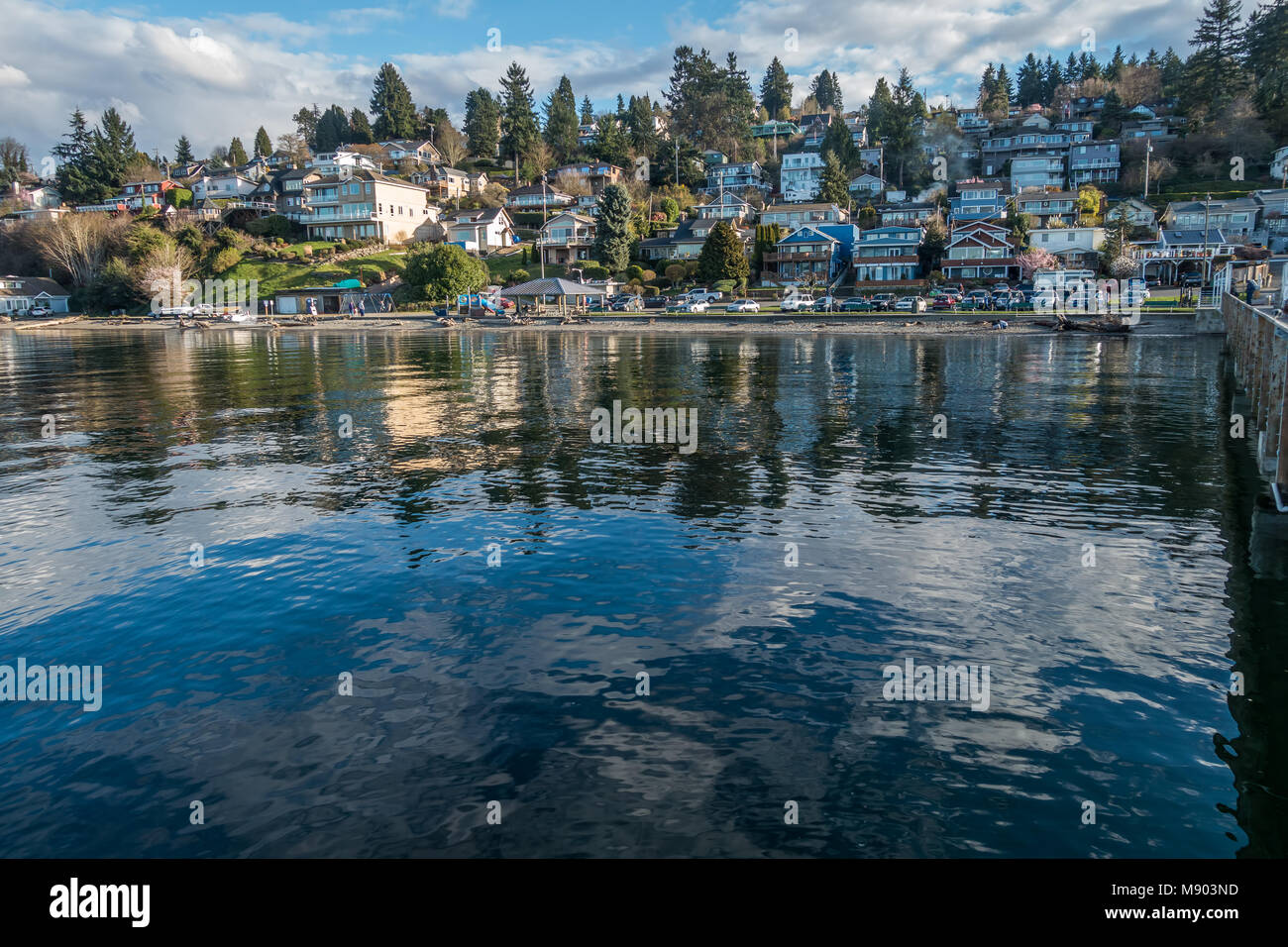 A view of waterfront home at Dash Point, Washington Stock Photo - Alamy