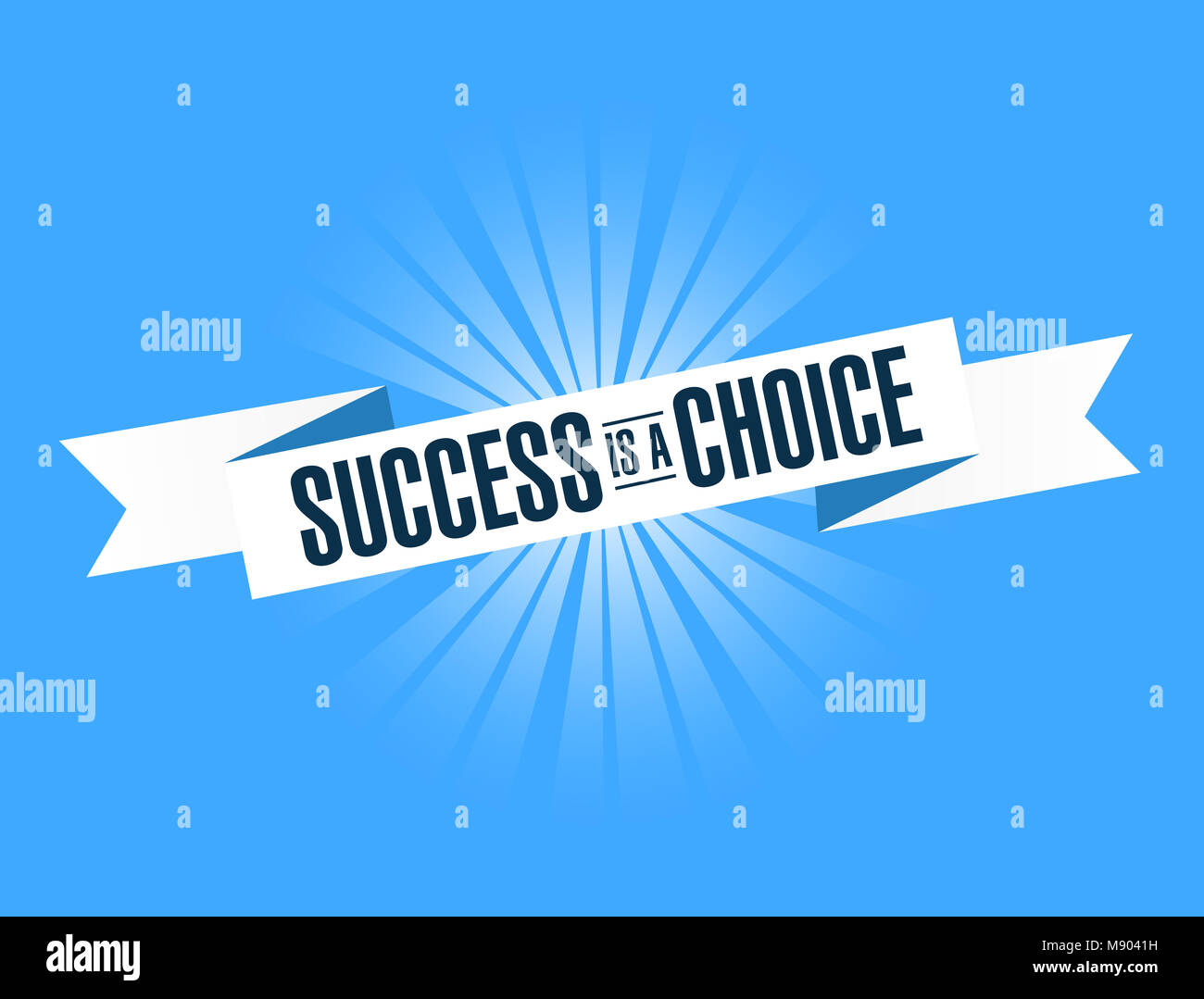 success is a choice, blue ribbon Illustration Design graphic. Vintage ...