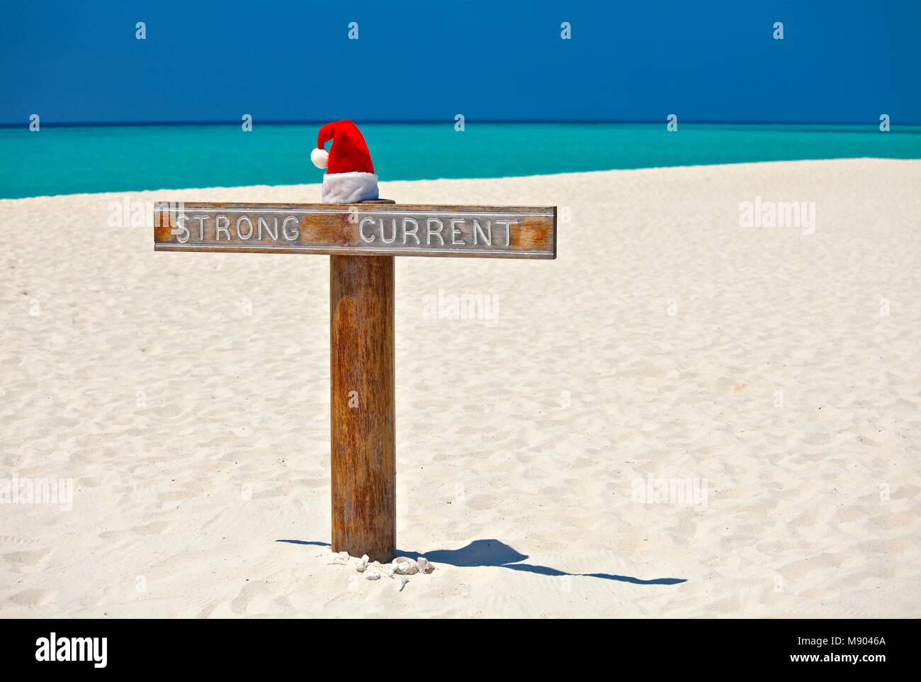 Santa Claus has been carried away of a strong current (safety first ...