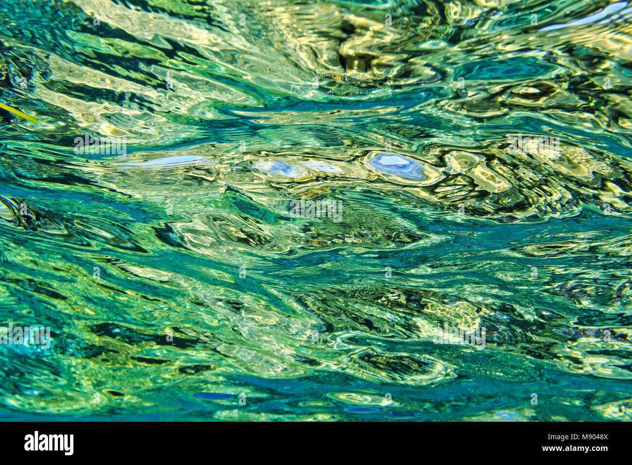 Nice underwater view on an ocean surface Stock Photo - Alamy