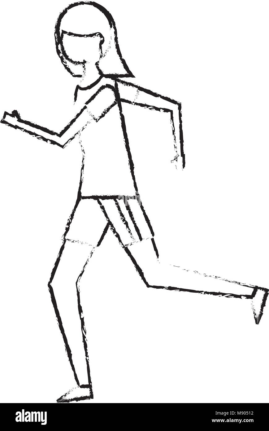 Girl trail runner Cut Out Stock Images & Pictures - Alamy