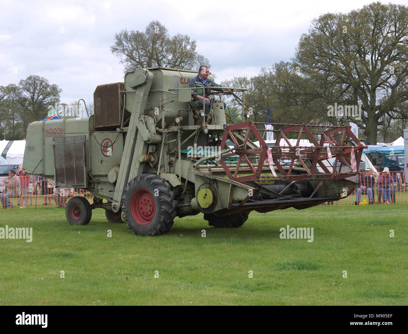 Vintage Claas Matador harvester at Stradsett rally, Norfolk Stock Photo ...