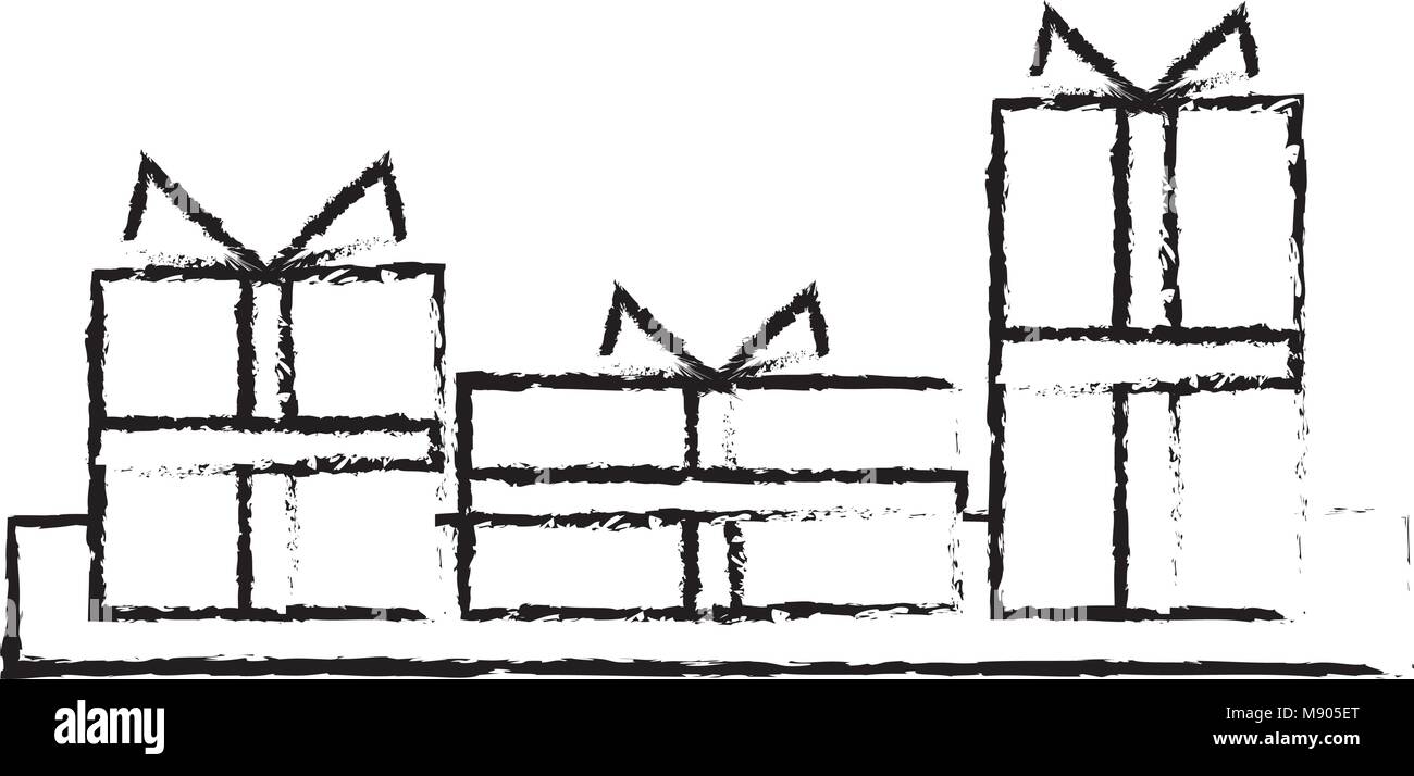 wrapped set decorative gift boxes birthday Stock Vector Image & Art - Alamy