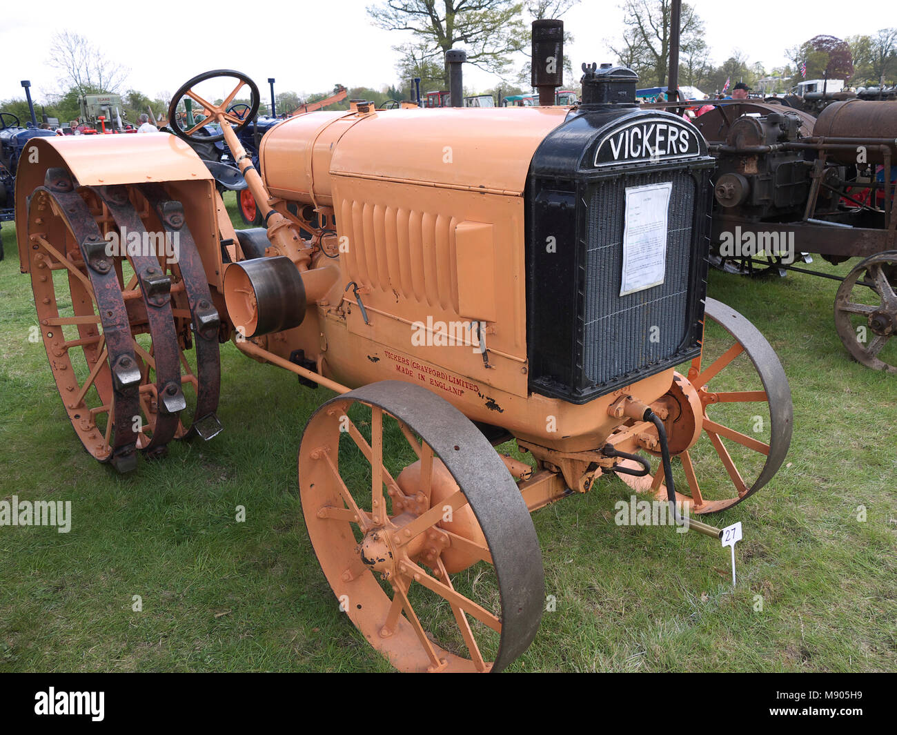 Vintage Vickers tractor at Stradsett rally, Norfolk Stock Photo - Alamy