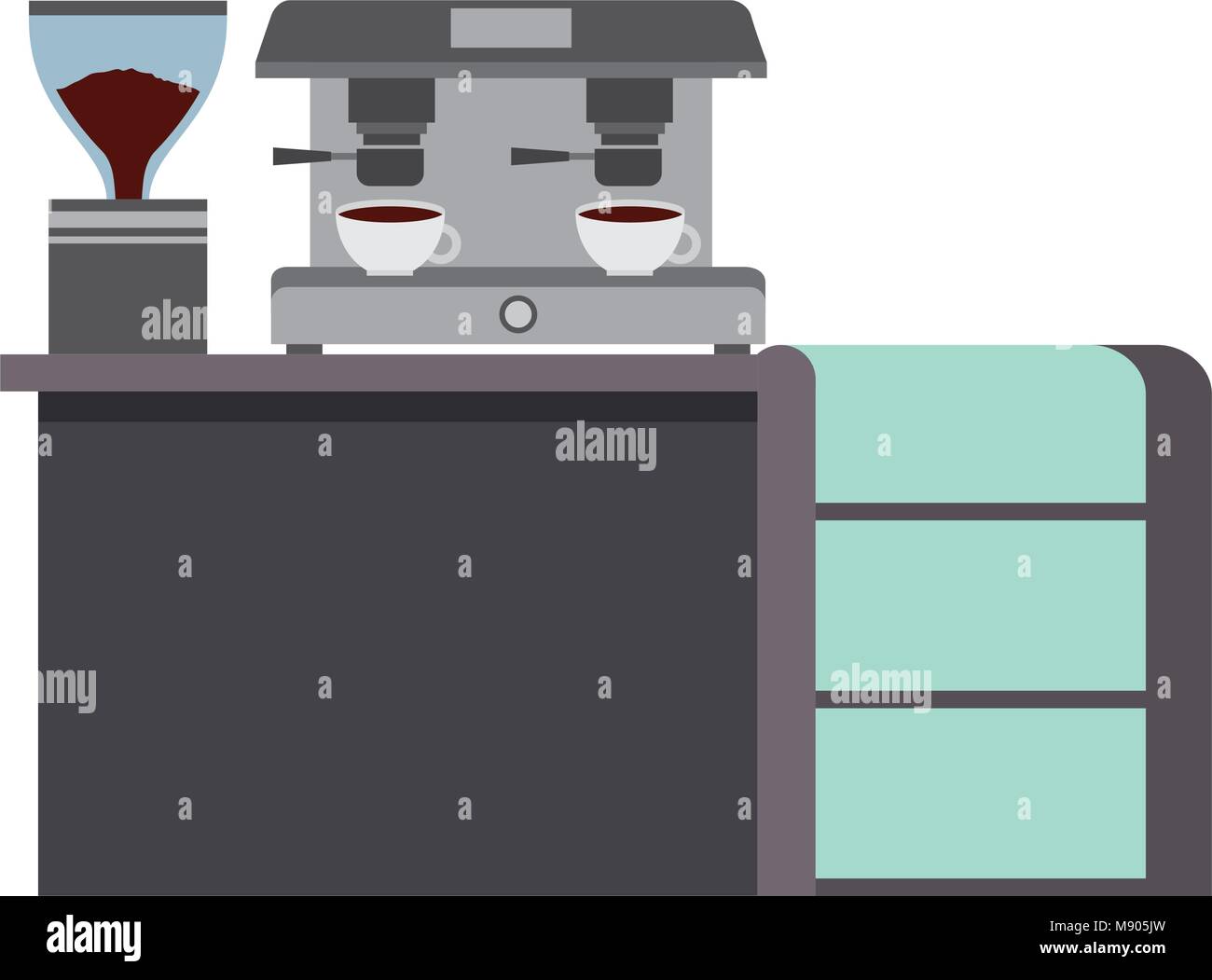 Bar counter staff owner Stock Vector Images - Alamy