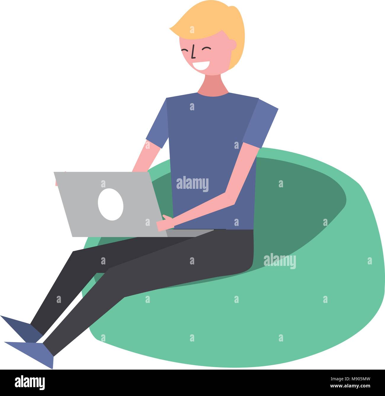 Bean people person Stock Vector Images - Alamy