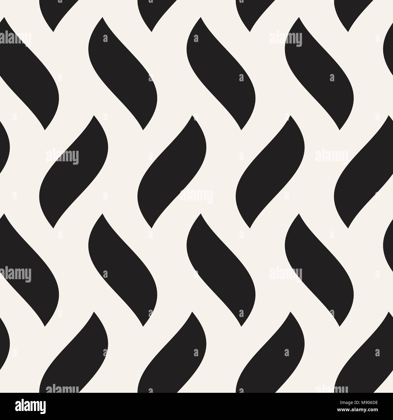 Repeating black white wave pattern hi-res stock photography and images ...