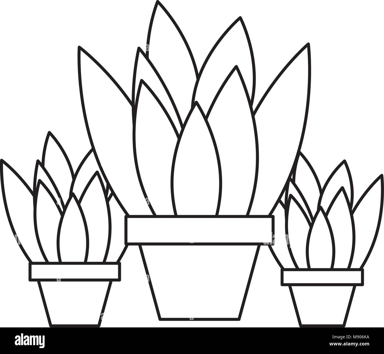Potted plants icon outline hi-res stock photography and images - Alamy