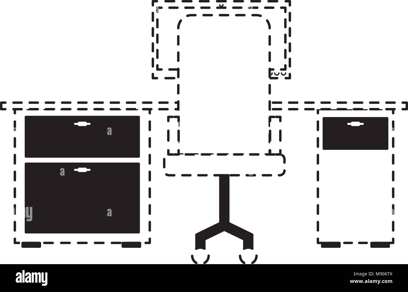 Close up modern workspace Stock Vector Images - Alamy