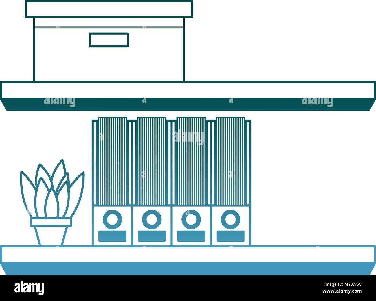 Office shelf carton box Stock Vector Images - Alamy