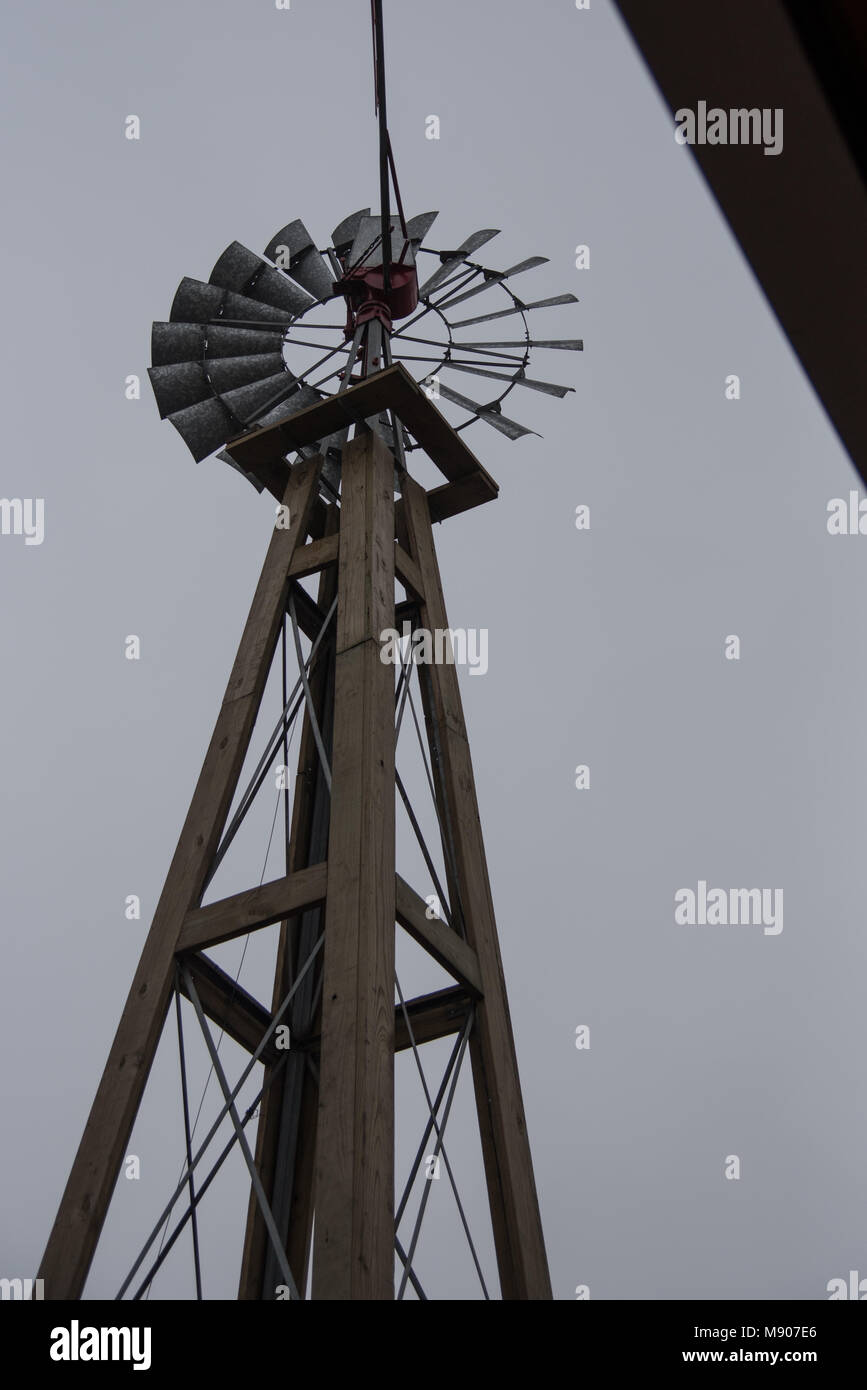 Western Farm Windmill Stock Photo - Alamy