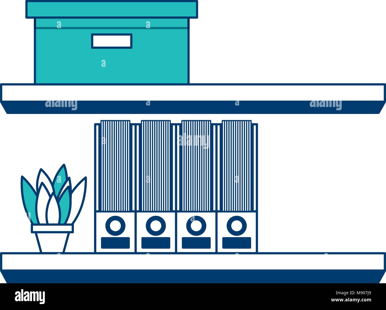 Office shelf carton box Stock Vector Images - Alamy