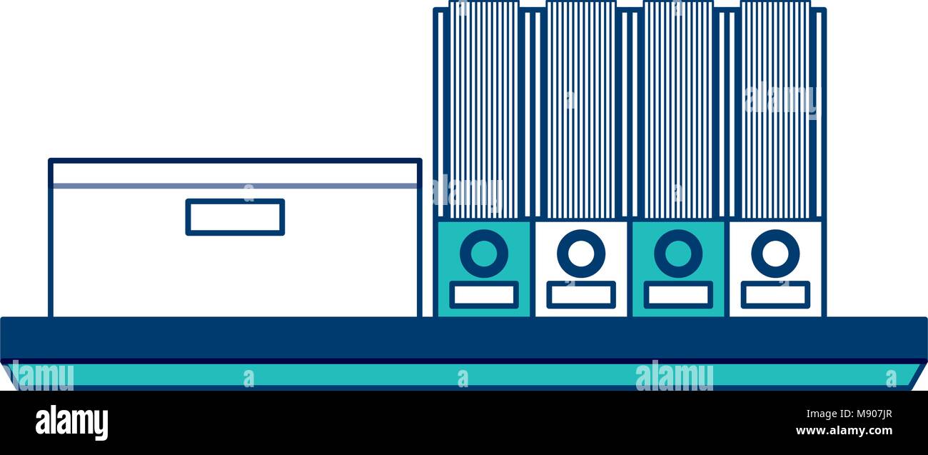 office shelf carton box and folder files Stock Vector Image & Art - Alamy