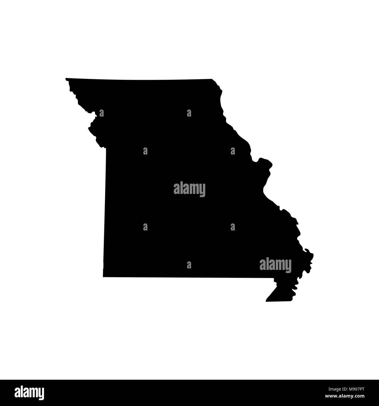 Missouri state outline Stock Vector Images - Alamy
