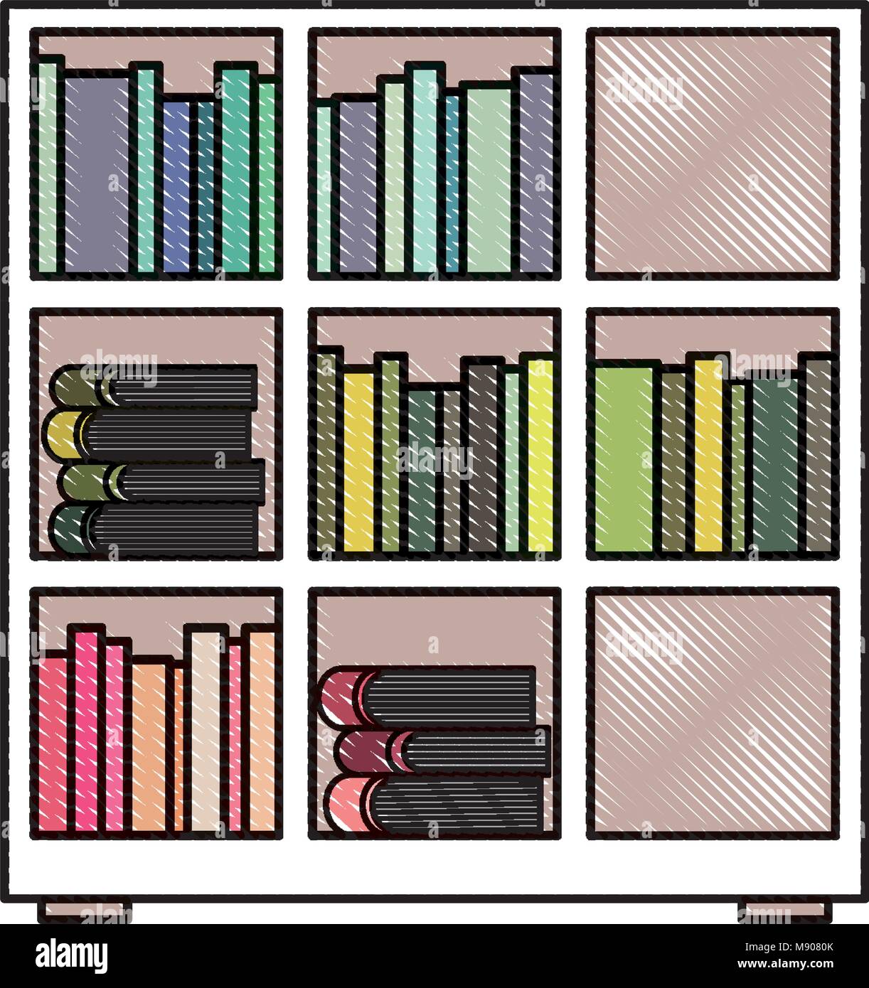 bookshelf and books encyclopedia read Stock Vector Image & Art - Alamy