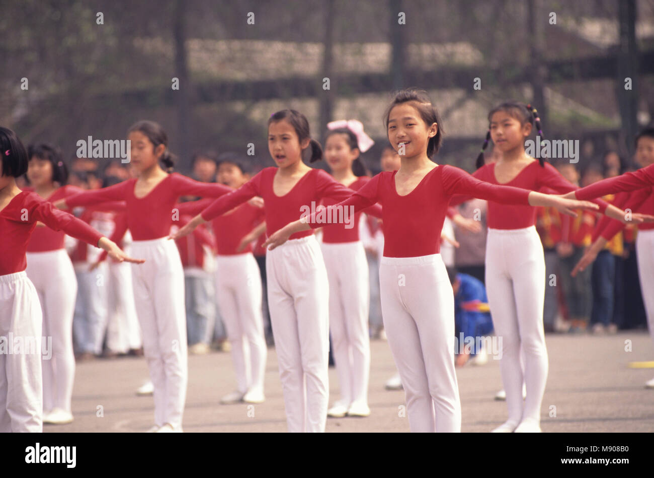 Beijing middle school children, China, PRC,, Middle Kingdom Stock Photo ...