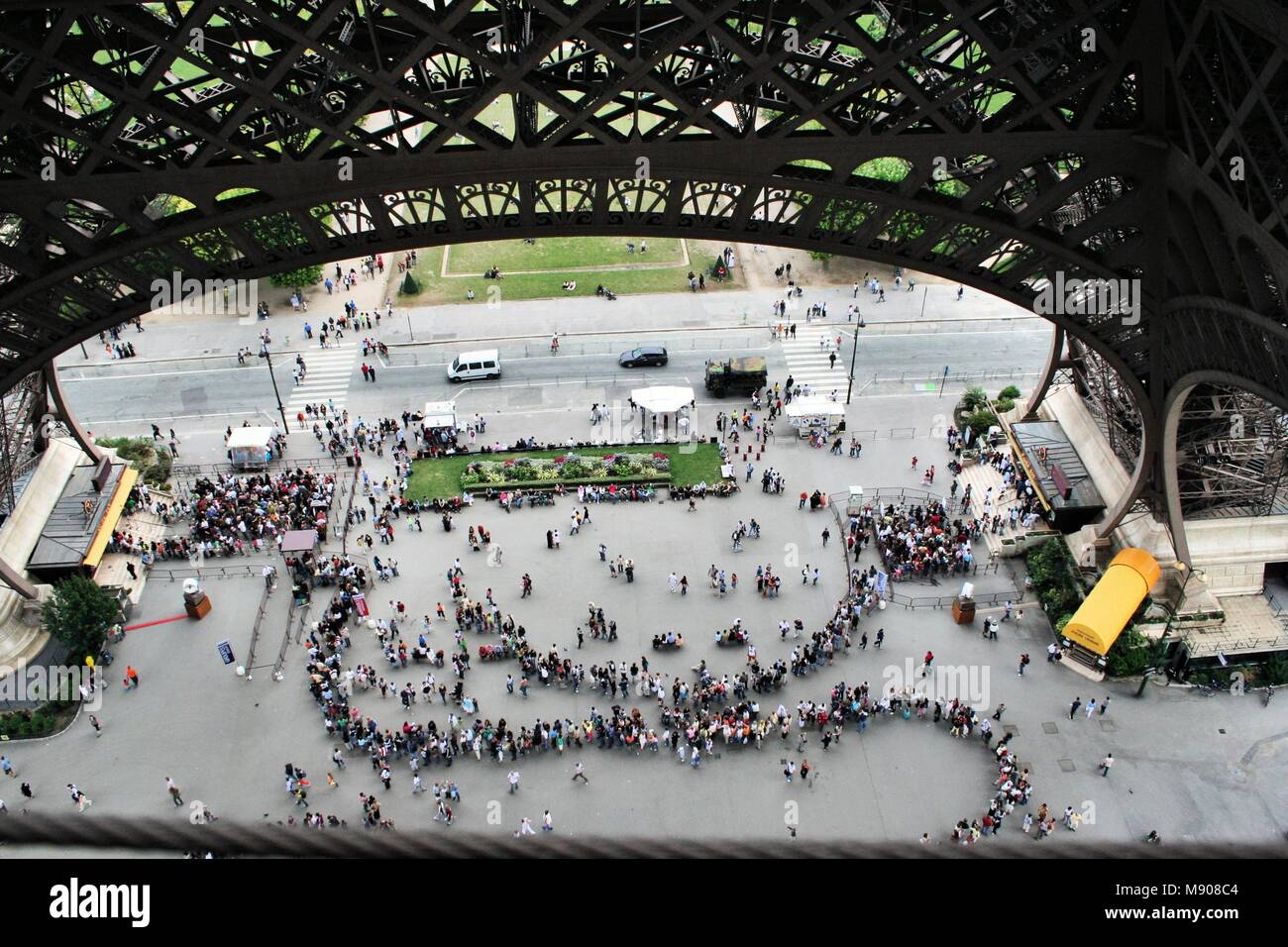 Looking down from the Eiffel Tower Stock Photo - Alamy