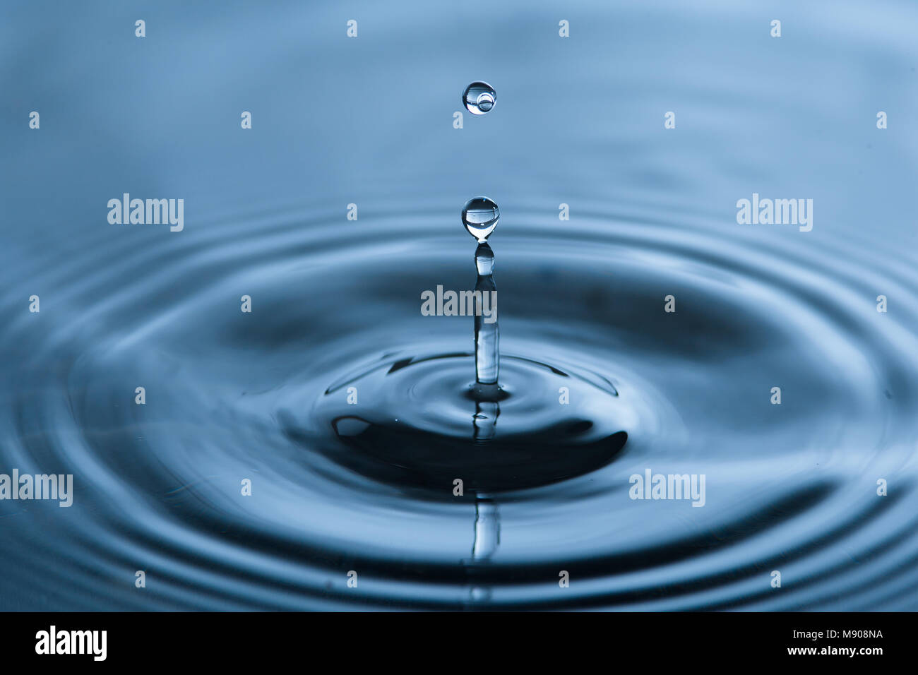 Water Drop Rippling Stock Photo - Alamy