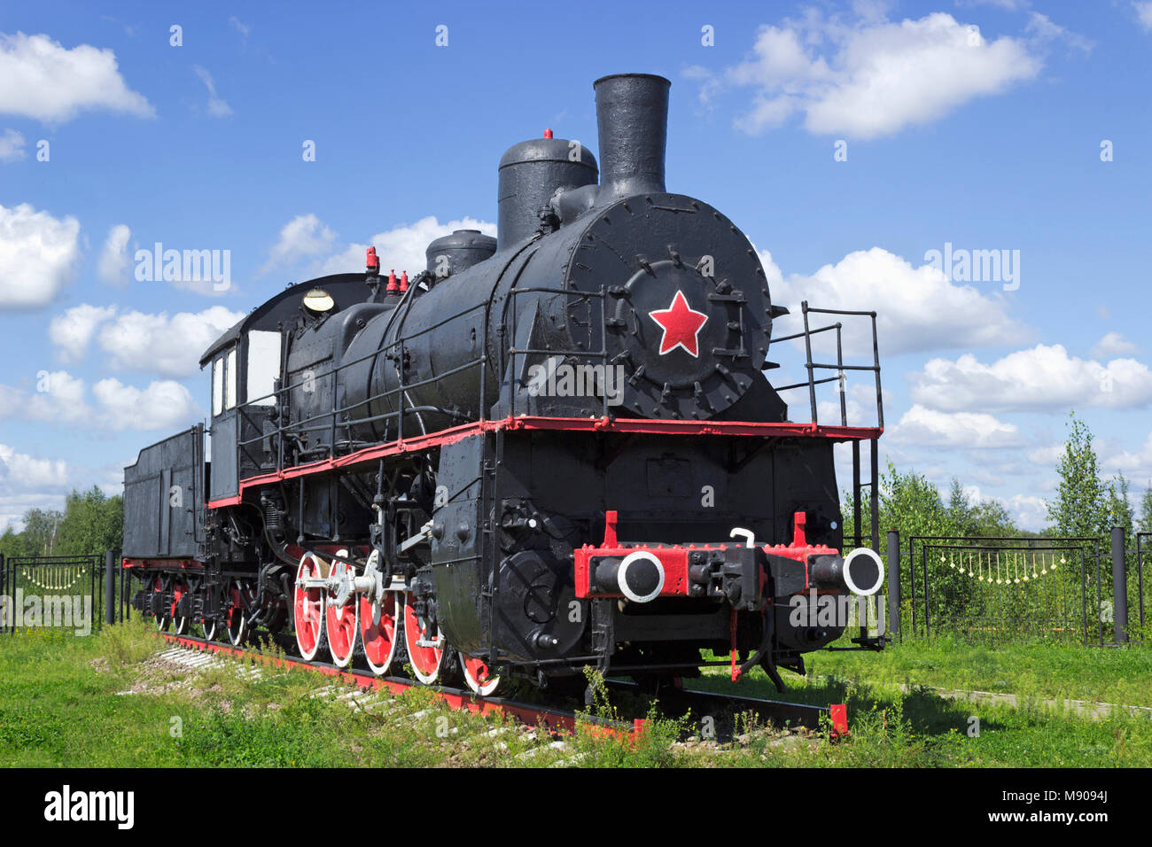 Typical Russian steam locomotive of the early twentieth century Stock ...