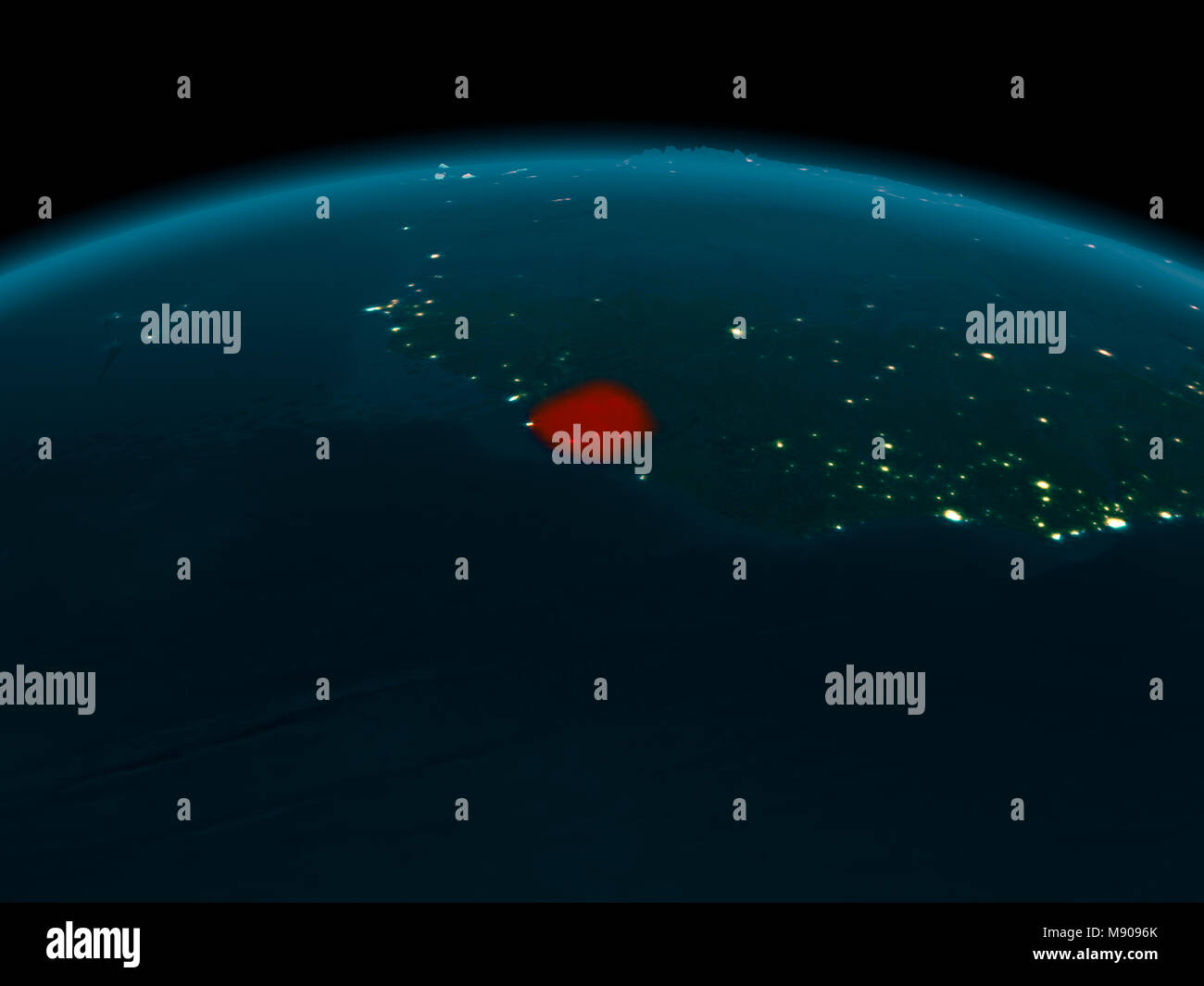 Satellite view sierra leone country hi-res stock photography and images ...