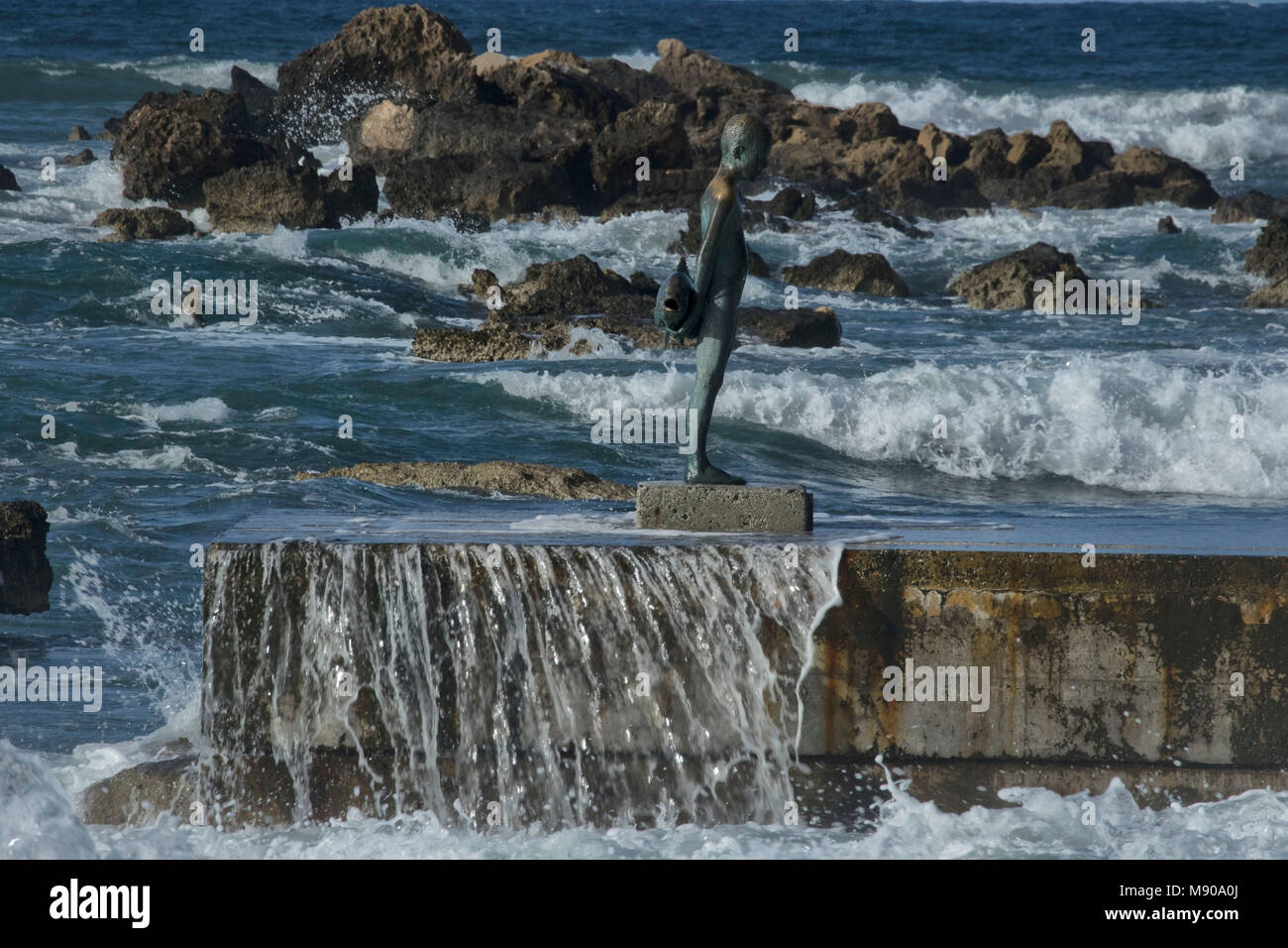 Paphos beach statue hi-res stock photography and images - Alamy
