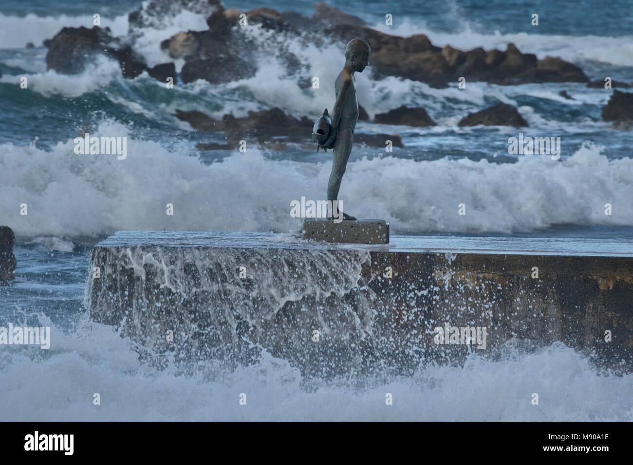 Paphos beach statue hi-res stock photography and images - Alamy