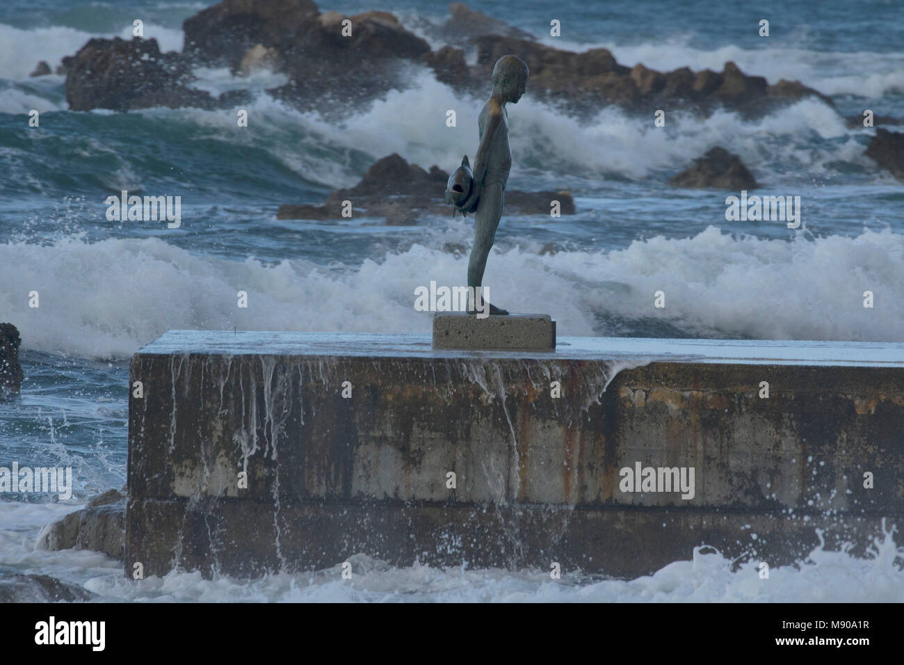 Paphos beach statue hi-res stock photography and images - Alamy