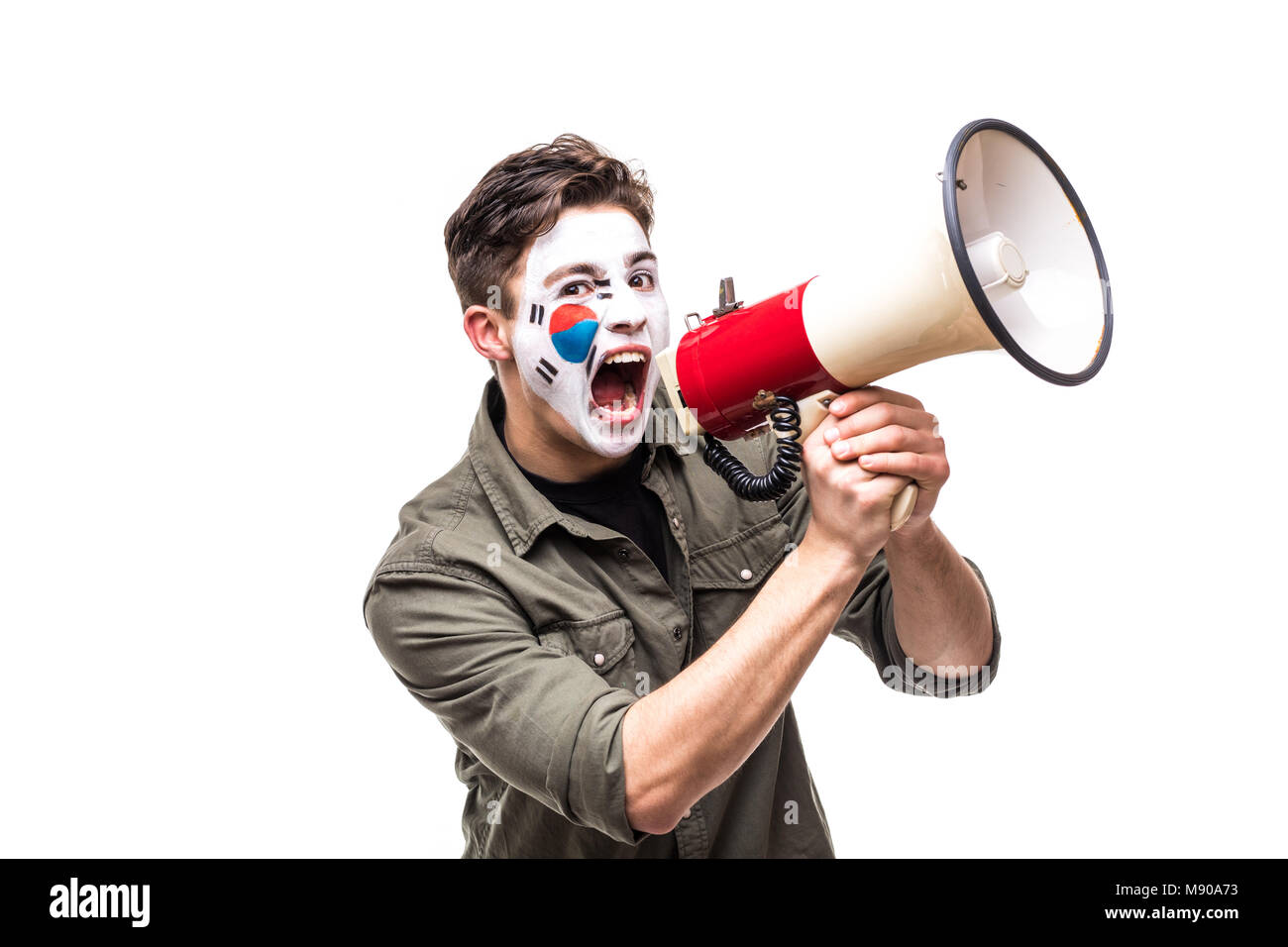 Football fan megaphone hi-res stock photography and images - Alamy