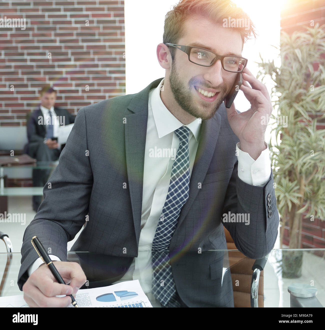 practicing lawyer talking to a client on the smartphone Stock Photo - Alamy