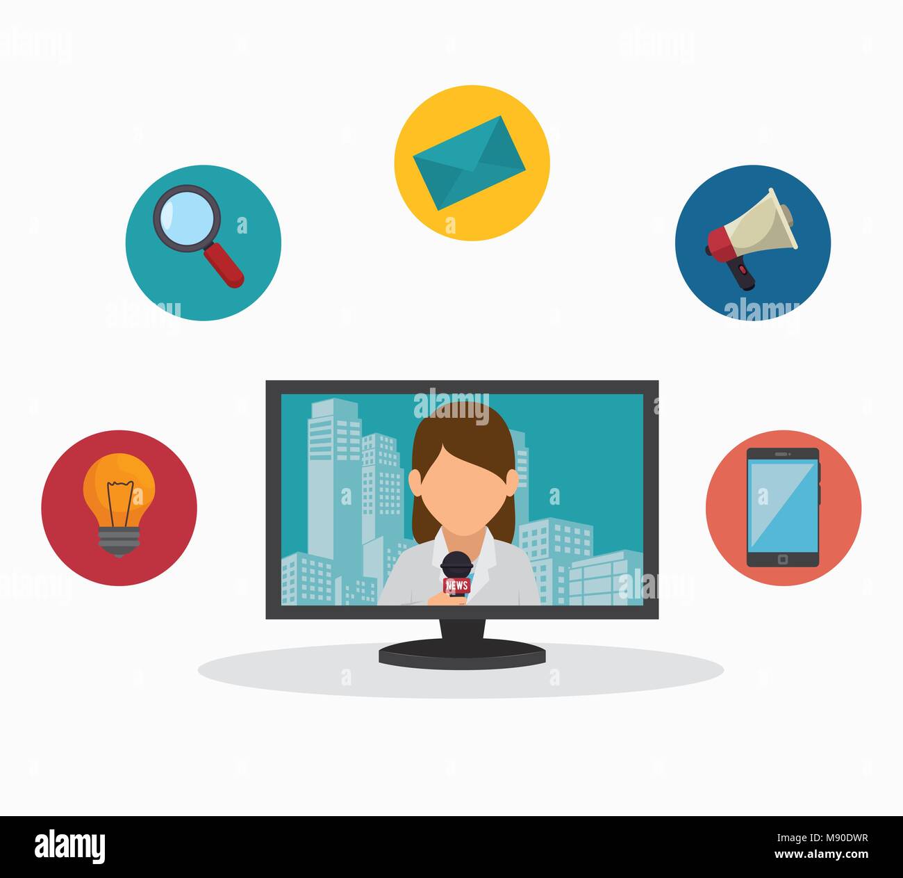 tv news design, vector illustration eps10 graphic Stock Vector Image ...