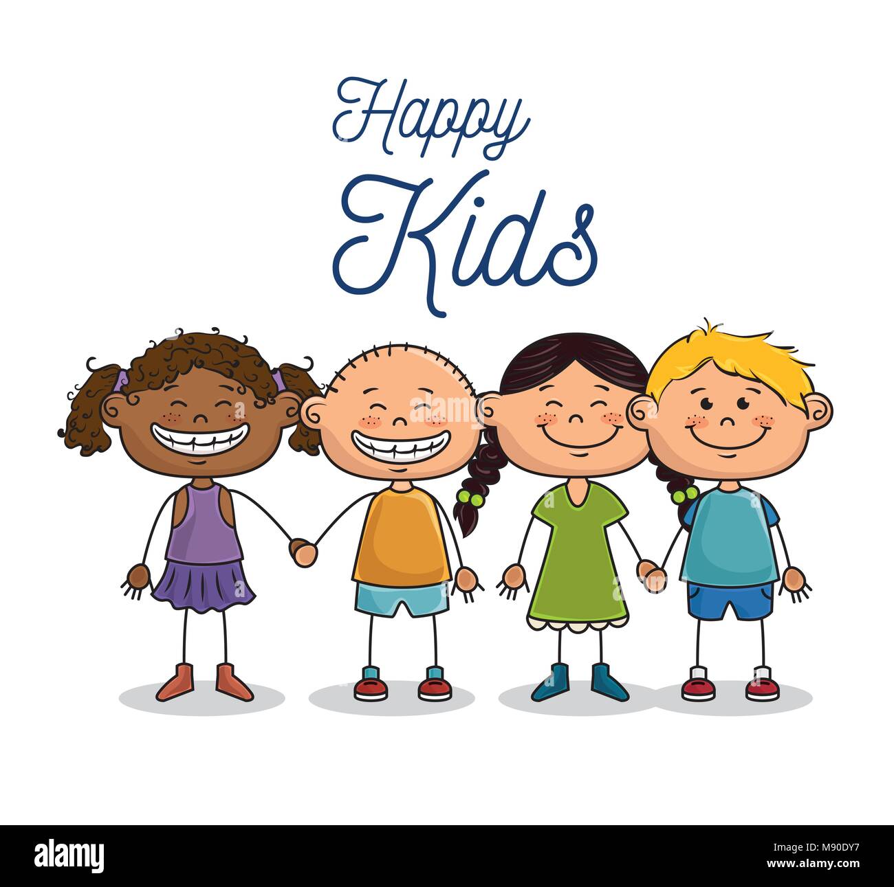 happy kids design, vector illustration eps10 graphic Stock Vector Image ...