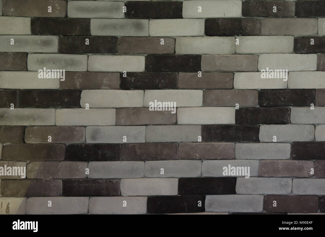 Brick walls striped in black and white Stock Photo - Alamy