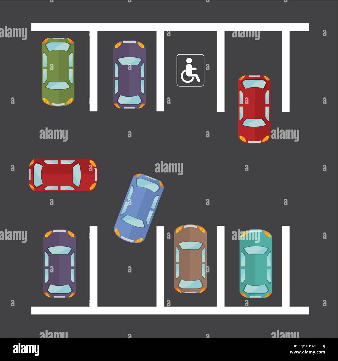 parking lot design, vector illustration eps10 graphic Stock Vector ...