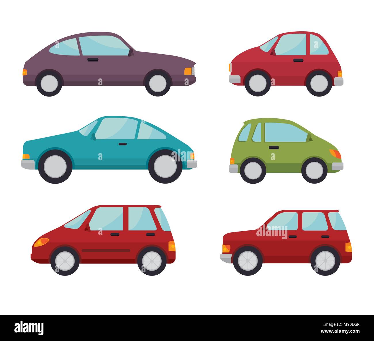 Colorful classic cars Stock Vector Images - Alamy