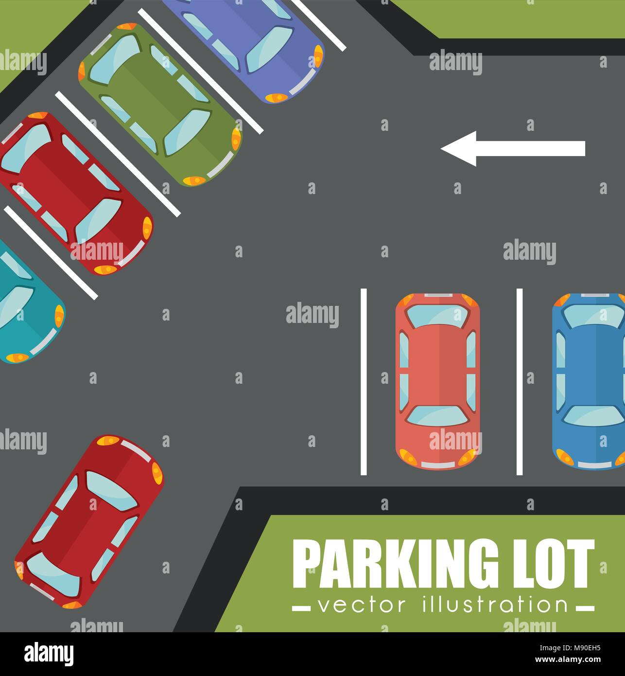 parking lot design, vector illustration eps10 graphic Stock Vector ...