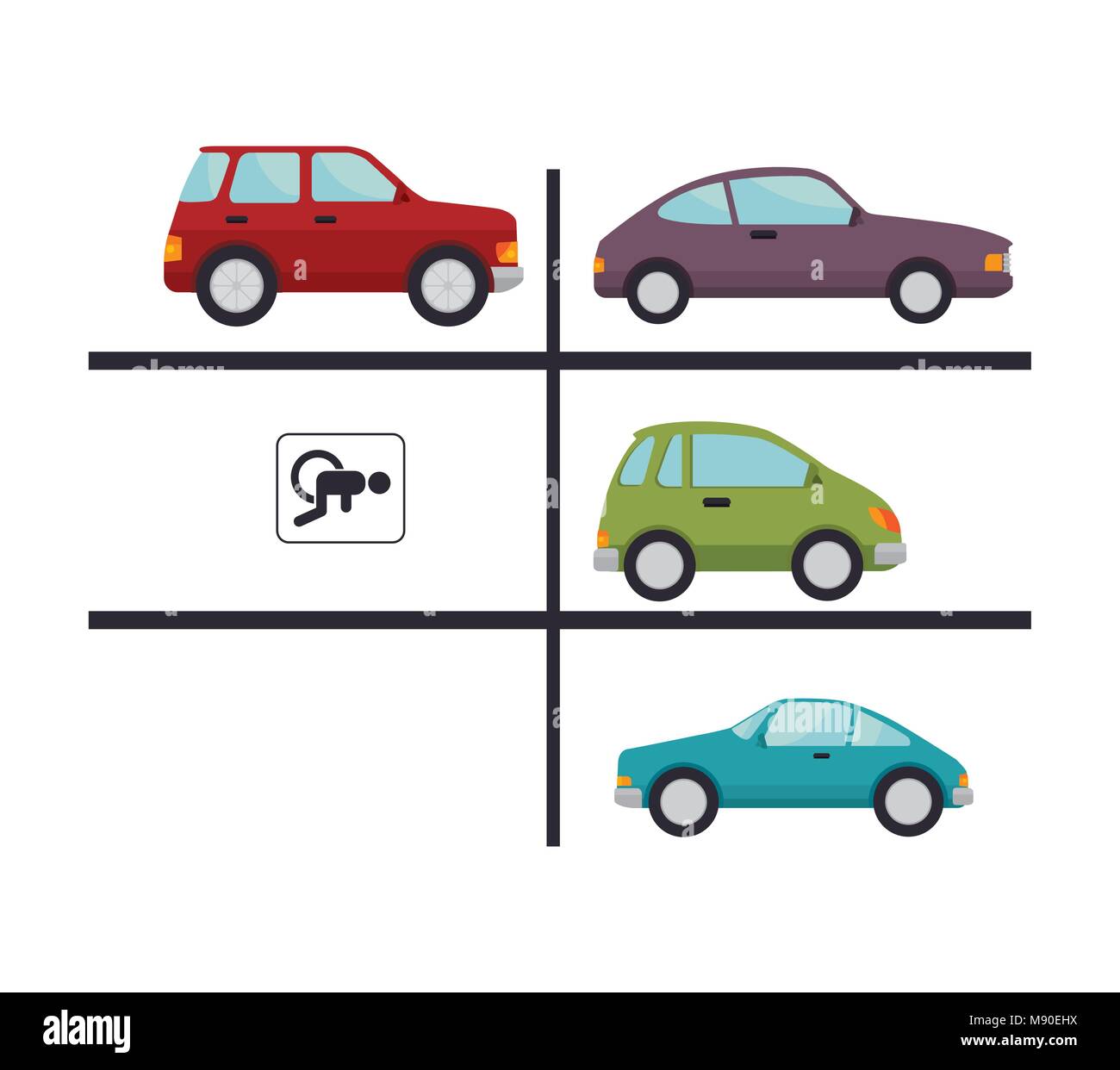 parking lot design, vector illustration eps10 graphic Stock Vector ...