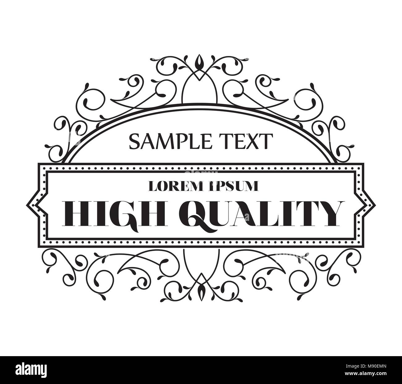 elegant quality frame design, vector illustration eps10 graphic Stock ...