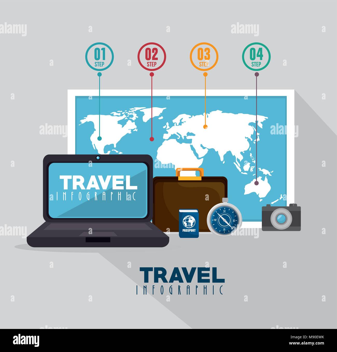 travel infographics design, vector illustration eps10 graphic Stock ...