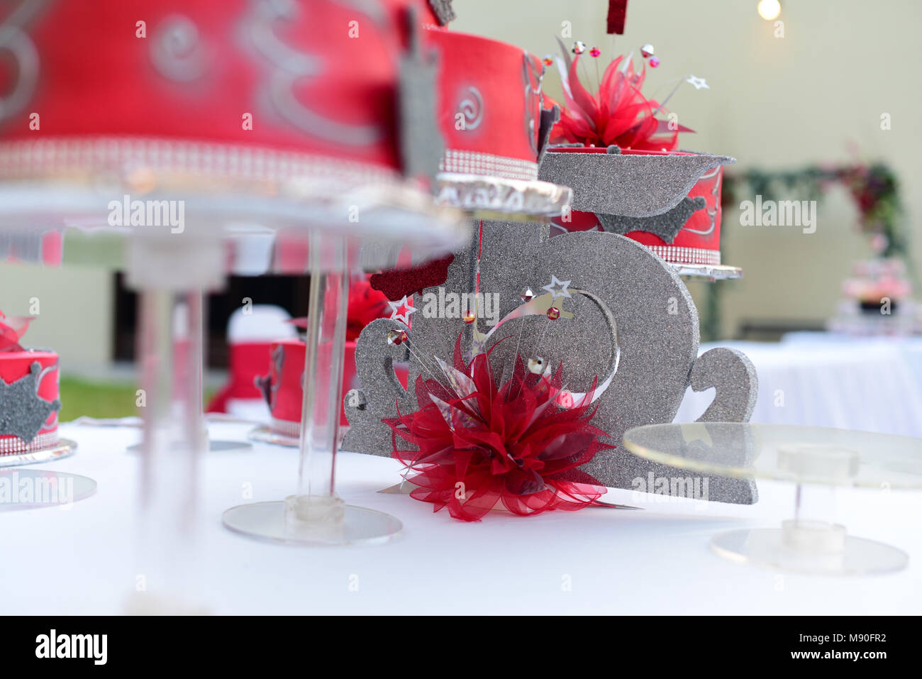 Sweet 15 decorations Stock Photo - Alamy
