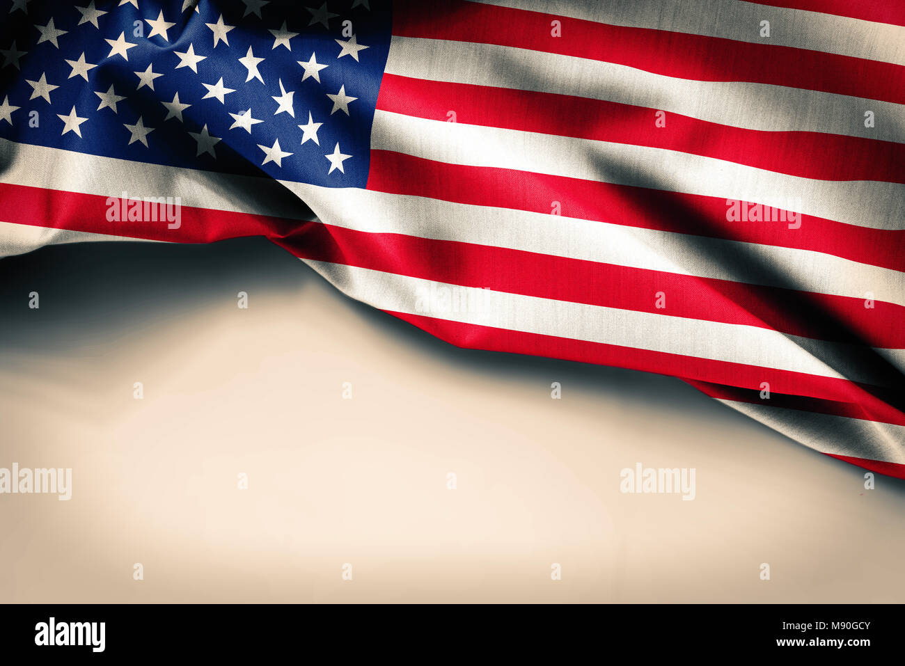 American flag on plain background Stock Photo - Alamy