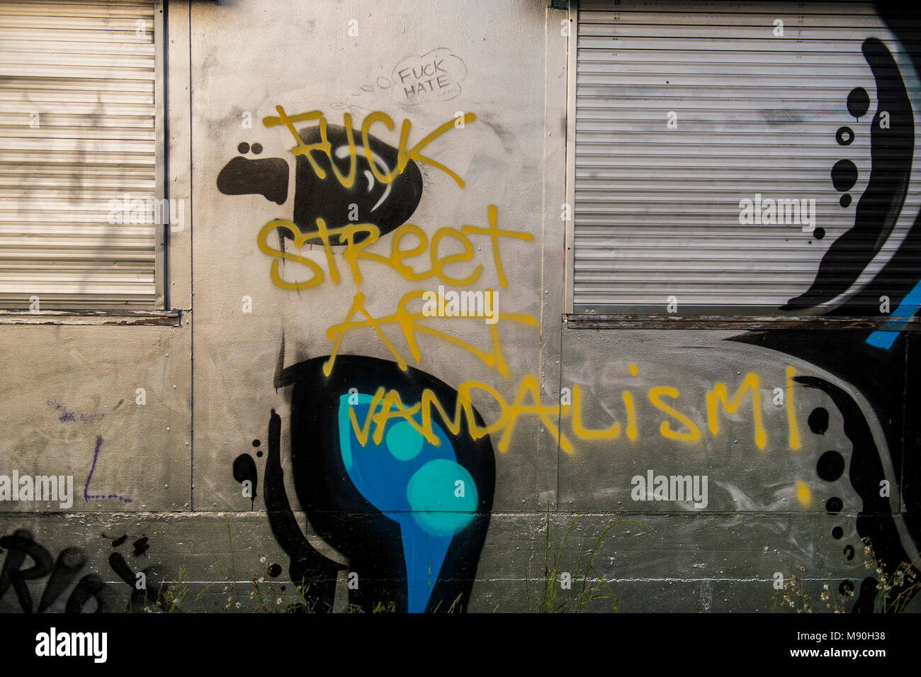 BASEL, SWITZERLAND - JUNE 08, 2017: Impressive art graffiti on the ...